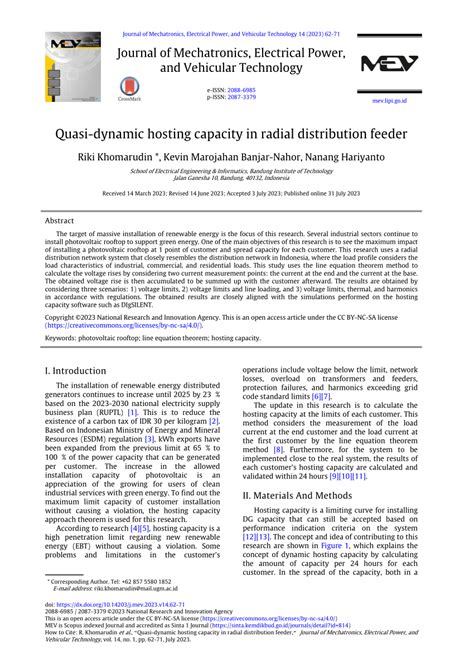Pdf Quasi Dynamic Hosting Capacity In Radial Distribution Feeder