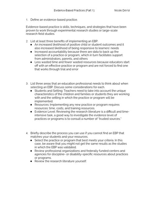 Spe521 Iris Evidence Based Practices Part 1 Nicoledevol Pdf