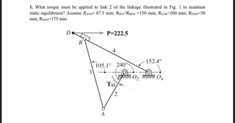Solved What Torque Must Be Applied To Link Of The Chegg