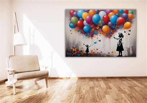 Banksy Balloons Girl Graffiti Canvas Printbanksy Balloons Girl Wall