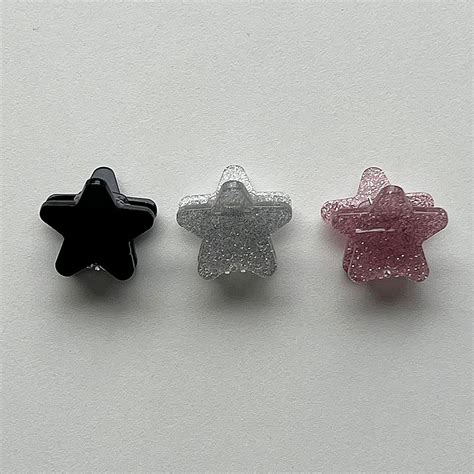 11 총 2개 미니 별 집게핀 작은 머리핀 앞머리 옆머리 삔 Y2k 실버 핑크 블랙