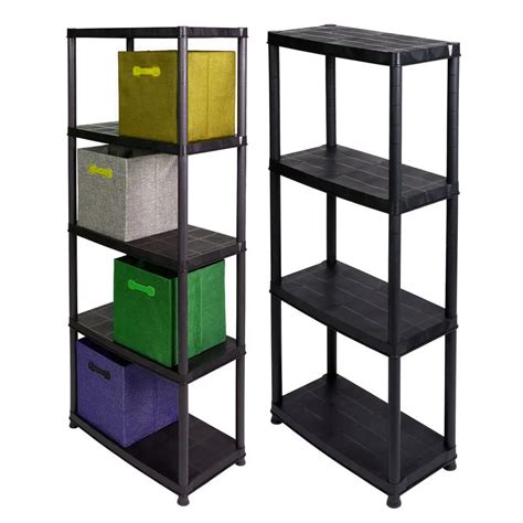 4 Tier Assemblable Reinforced Plastic Storage Shelves