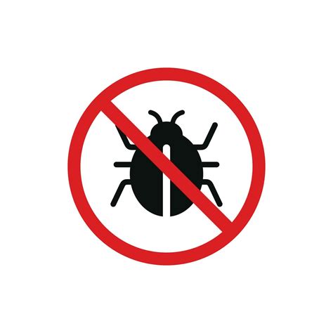 No Insects Icon Sign Symbol Isolated On White Background Bug Prohibition Icon 33112867 Vector