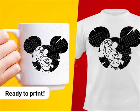 Grumpy Svg Png Clipart Cut File Outline Silhouette Etsy