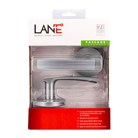 Indigo Leverset Passage Brushed Satin Chrome Lane Hardware