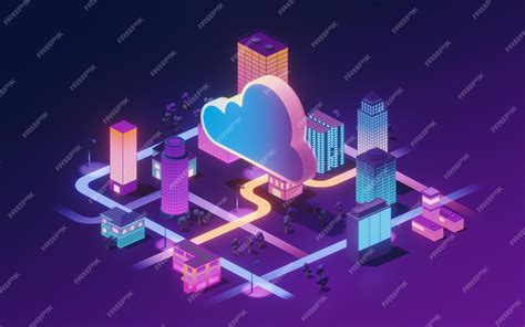 Premium Photo Cloud Computing Conceptual Illustration 3d Rendering