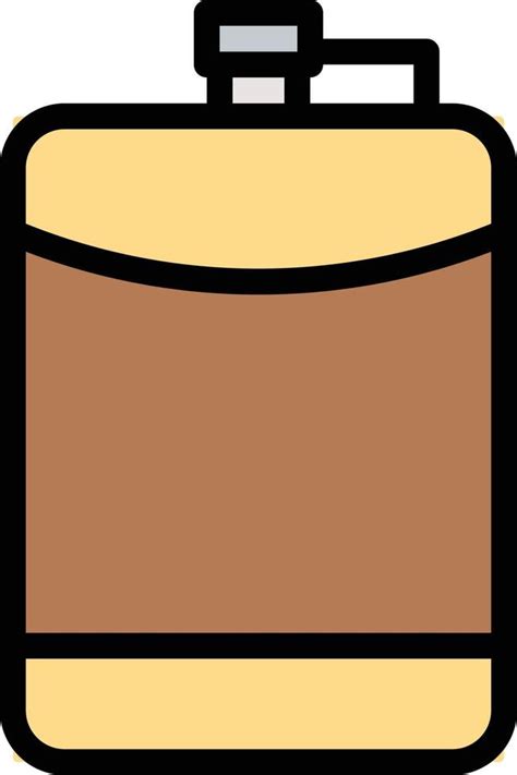 Hip Flask Alcohol Travel Beverage Filled Outline Icon Vector Art At Vecteezy