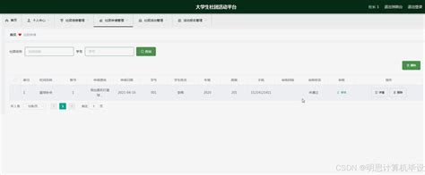 springboot毕设 大学生社团活动平台 程序 论文 csdn博客