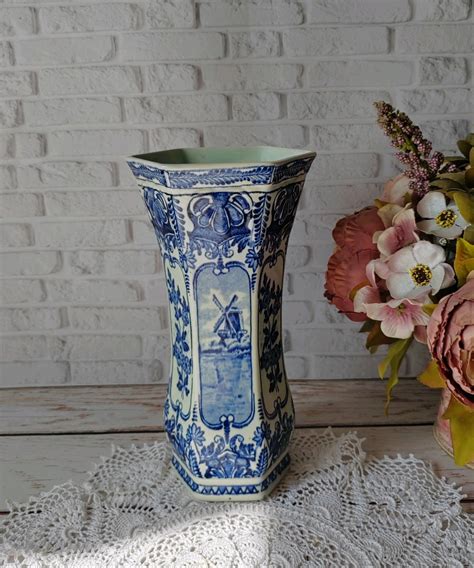 Винтаж Ваза Delfts Голландия винтаж купить в интернет магазине Ярмарка Мастеров по цене 4000