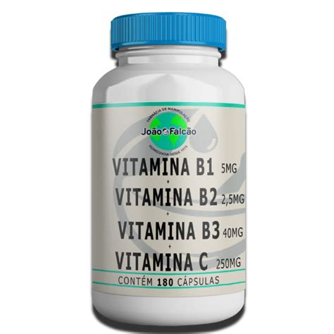 Vitamina B1 5mg Vitamina B2 25mg Vitamina B3 40mg Vitamina C