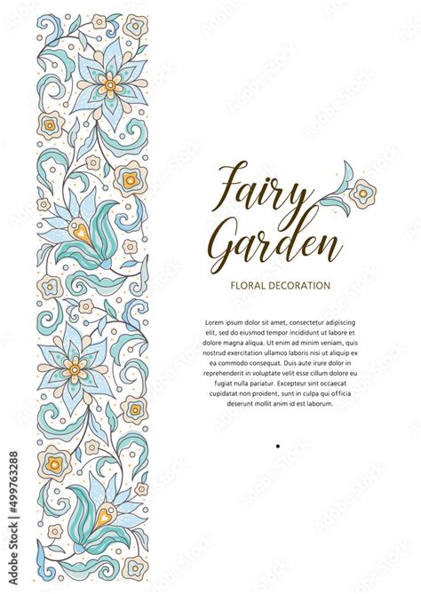 Photo And Art Print Vector Floral Frame Vignette Border Card Design Template Anna Pogulyaeva