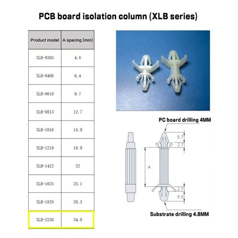 Pcb Board Isolation Column Xlb Series Circuit Board Bracket Fixed Column Plastic Spacer Column