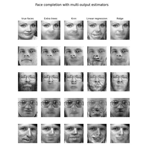 使用多輸出估計器進行臉部補全 scikit learn 1 6 0 文件 scikit learn 機器學習庫