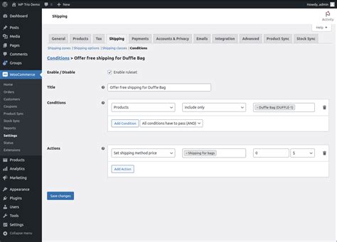 WooCommerce Conditional Shipping Pro WP Trio