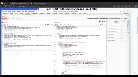 Lab Ssrf With Whitelist Based Input Filter Youtube