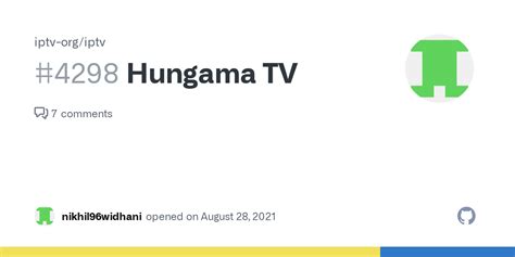 Hungama Tv · Issue 4298 · Iptv Orgiptv · Github