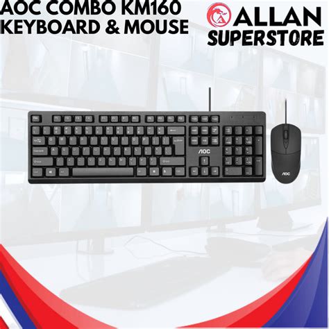 AOC KM USB Keyboard Mouse Combo Wired Combo Set Keys Keyboard Buttons DPI Mouse