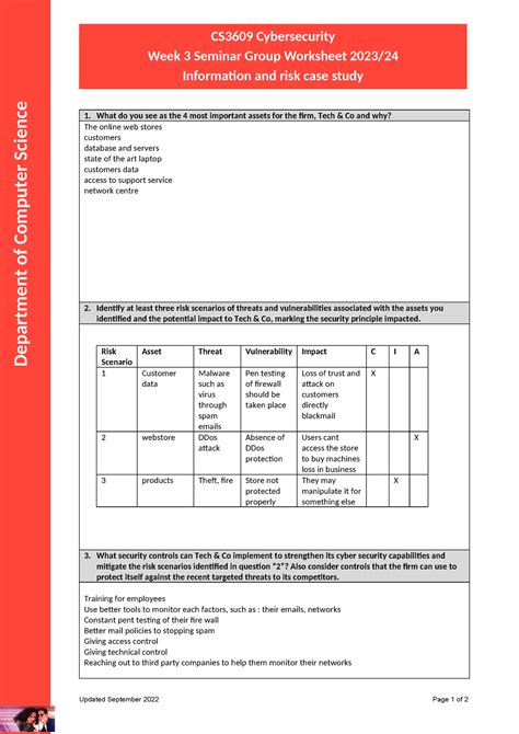 cs3609 cyber security ir seminar worksheet 2023 department of