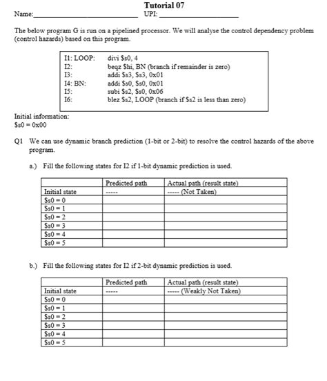 tutorial 07 upi name the below program g is run on