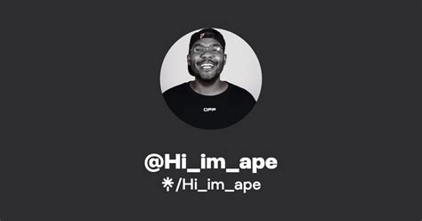 Hi Im Ape Listen On Spotify Apple Music Linktree