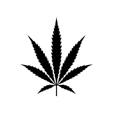 Cannabis Leaf Black Vector 24086347 Vector Art At Vecteezy