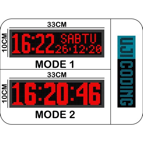 Jual Jam Meja Dinding Digital Ntp Panel P4 P475 Red Merah Setting Wifi Shopee Indonesia