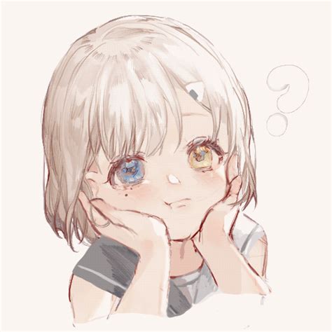 Safebooru 1girl Animated Animated  Blonde Hair Blue Eyes Cheek Squash Closed Mouth Grey