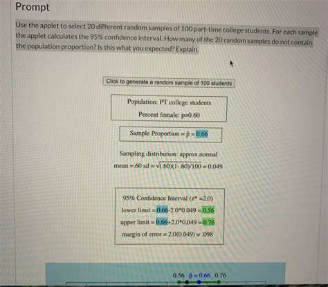 solved prompt use the applet to select 20 different random
