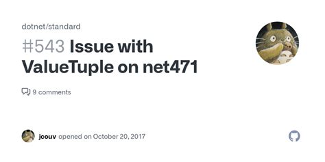 issue with valuetuple on net471 · issue 543 · dotnet standard · github