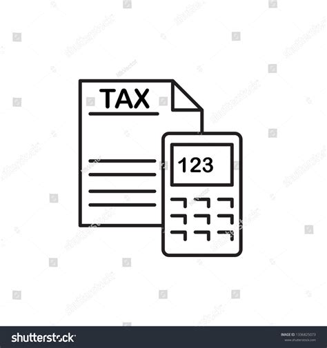 Tax Payment Outline Icon Stock Vector Royalty Free 1336825073 Shutterstock