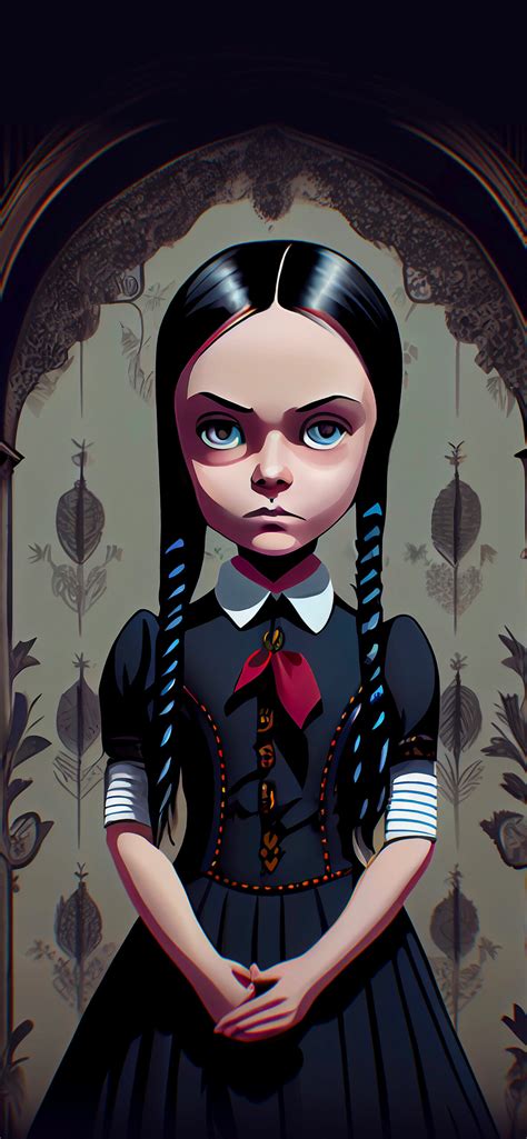 Wednesday Addams Cartoon Wallpapers Wallpaper Cave