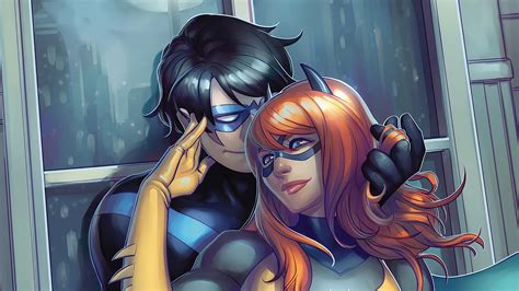 Batgirl E Nightwing Giovane Giustizia