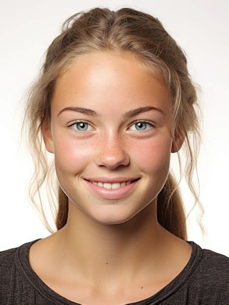 Premium Photo Girl Face With Detailed Skin Texture