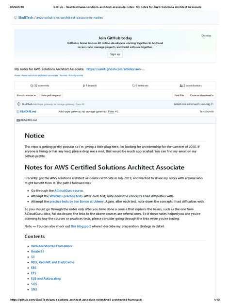github skulltech aws solutions architect associate notes my notes