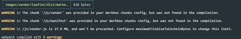 Workbox Throws Warning But Still Caches It Was Provided In Your Workbox Chunks Config But Was