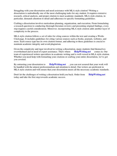 Mla Style Dissertation Citation Pdf Citation Apa Style