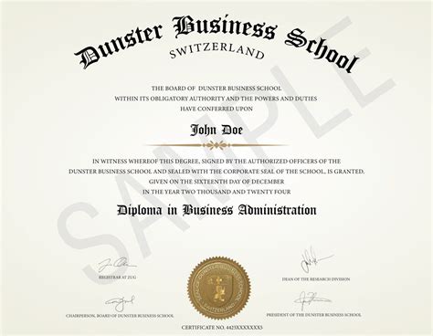 Diploma In Business Administration Dunster Business School