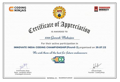 Ganesh Mahajan On Linkedin Iicc Codingninjas Coding