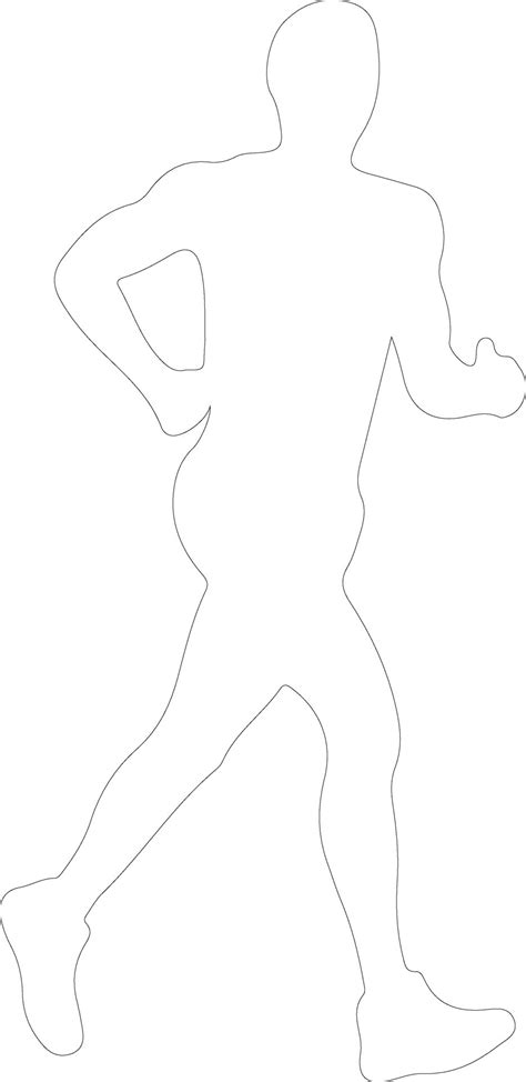 Runner Outline Silhouette 38494946 Vector Art At Vecteezy
