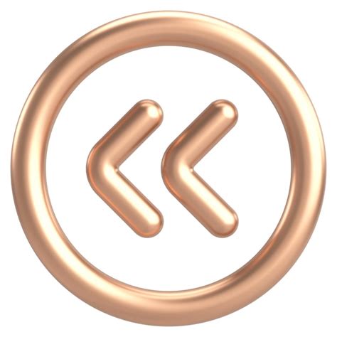 Premium Photo Previous Button Back Button 3d Illustration