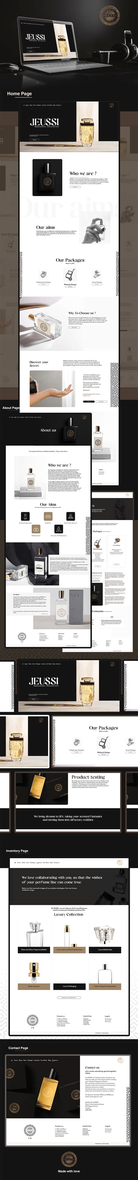 Perfume Website UI UX Behance