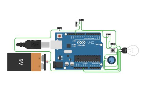 Circuit Design Умный фонарик Tinkercad