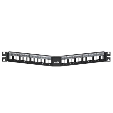 Leviton Patch Panel 24p 1u Ang Qp Panel W Mag Lens 49256 L24 Zoro
