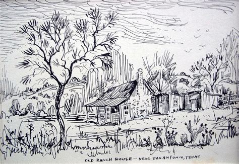 Old Ranch House Drawing By Aileen Markowski Fine Art America
