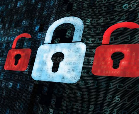 Binary Code With Padlocks Stock Illustration Illustration Of Numbers