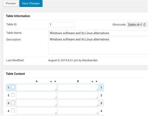 How To Create And Add Tables In Wordpress Website Tablepress Wordpres