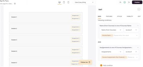 add conditional filter based on previous page ask the community
