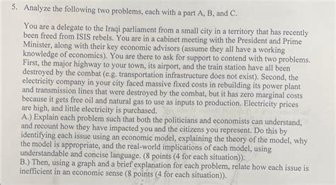 Solved 5 Analyze The Following Two Problems Each With A
