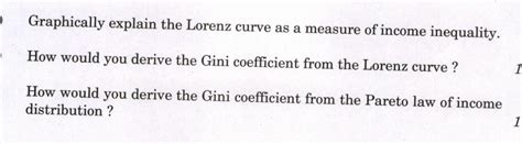 Solved Graphically Explain The Lorenz Curve As A Measure Of