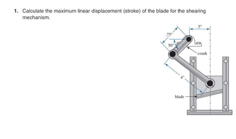 Solved 1 Calculate The Maximum Linear Displacement Stroke Chegg Com